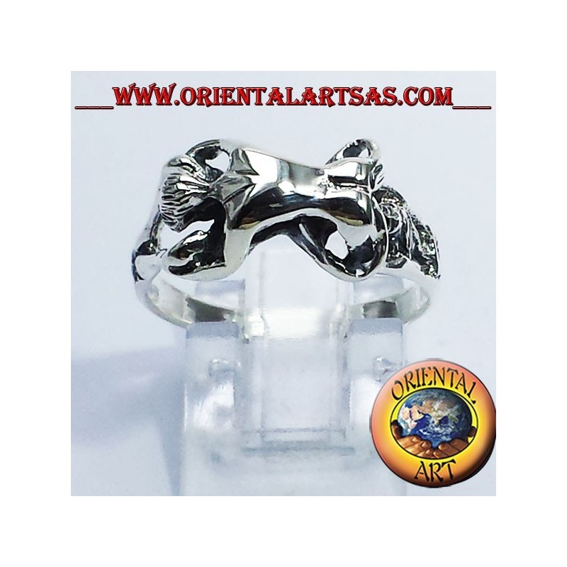 Erotischer Kamasutra-Silberring, neunundsechzig Stellung (Oralsex)